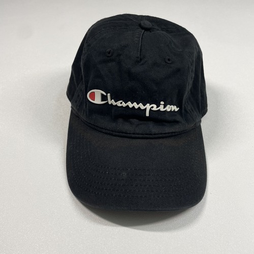Champion Hat Cap Men’s Black Strapback Embroidered | eBay