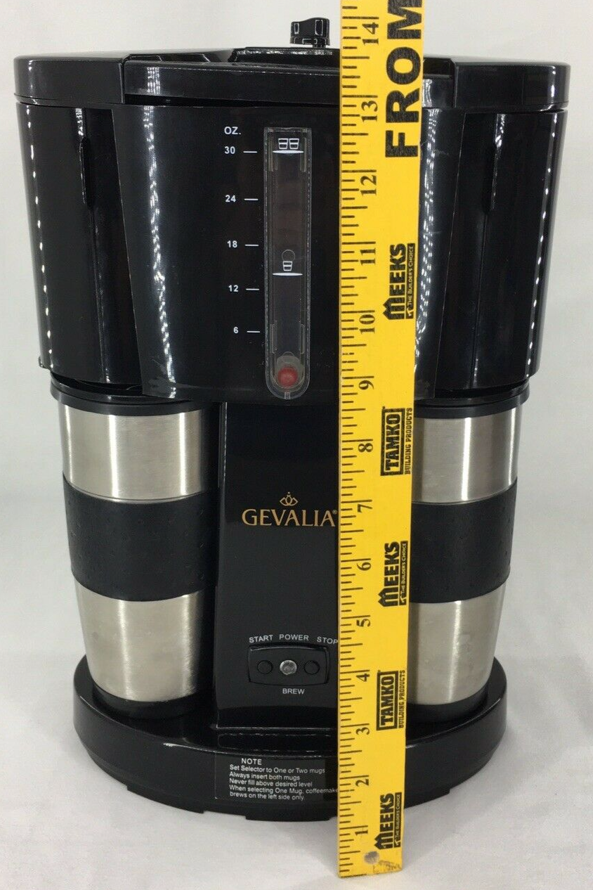 Gevalia Coffee Maker for Two w/Stainless Steel Travel Mugs WS-02A EUC ...