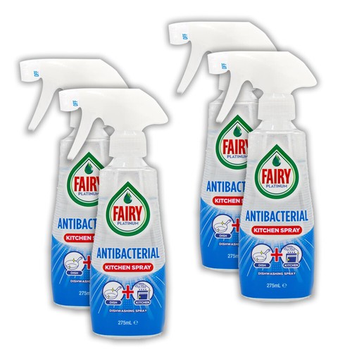 4x Fairy 275ml Kitchen Dishwashing Spray/Wipe Home Cleaning ...
