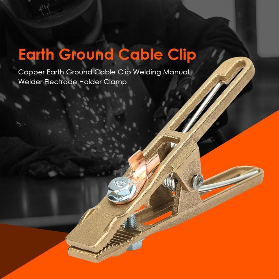 Copper Welding Electrode Holder Earth Ground Wire Clip Welding Clamp ...