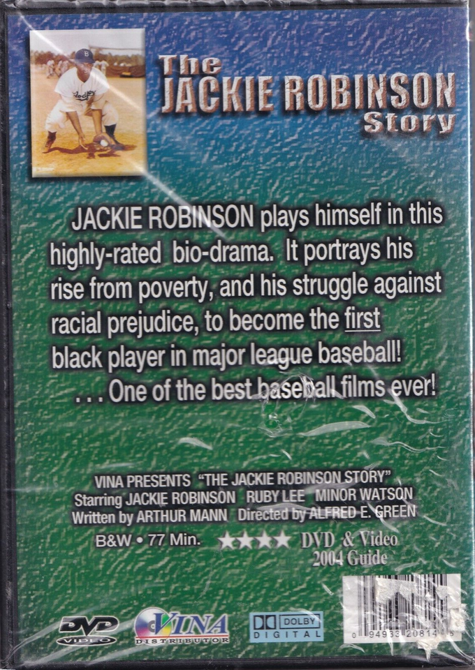 The Jackie Robinson Story DVD Video Guide 2004 42 Dodgers Black History ...