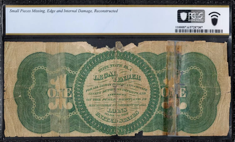 $1 1862 Legal Tender, Fr. 16 AMERICA'S FIRST ONE DOLLAR Cheap PCGS Good ...