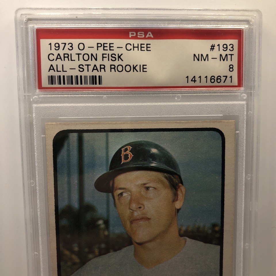 1973 TOPPS O-PEE-CHEE OPC CANADA ROOKIE CUP #193 CARLTON FISK RED SOX ...