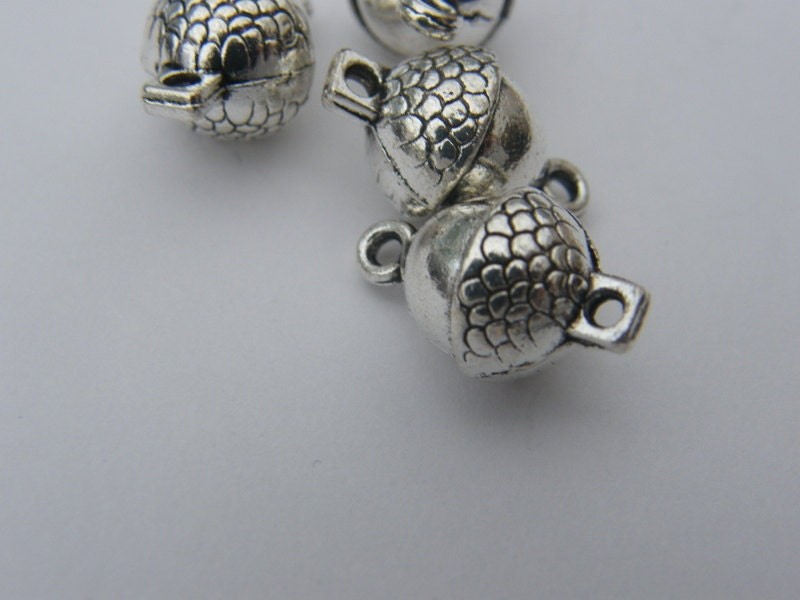 BULK 20 Acorn connector charms antique silver tone L158 | eBay
