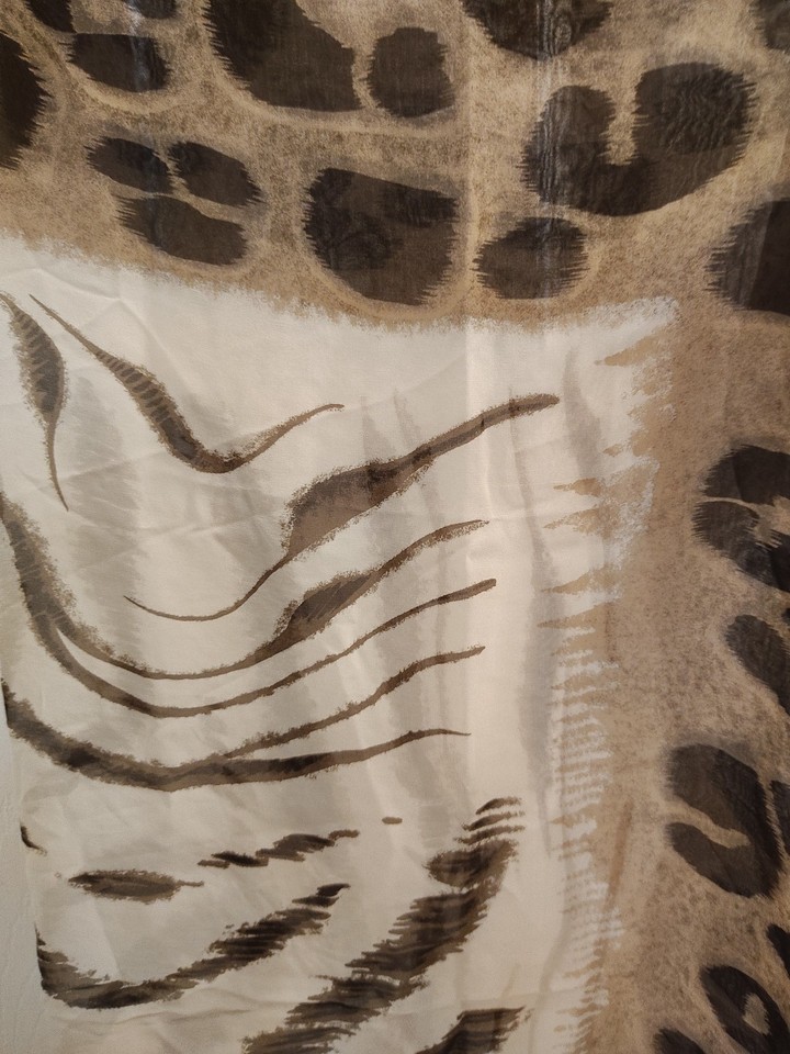 Vintage Halston 34"x34" Earth Tone Brown Colored 100% Silk Square Scarf ...