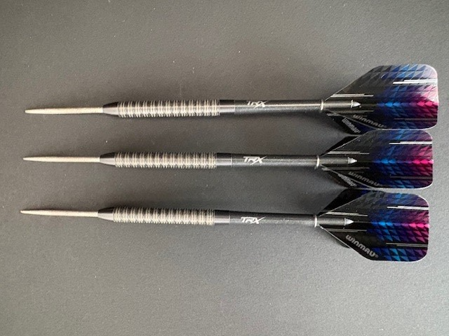 Long & slim 24 gram 90% Tungsten darts with black titanium nitride ...