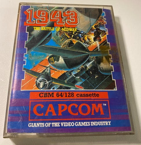 1943 The Battle of Midway 1987 Commodore CBM 64/128 Cassette - Capcom ...