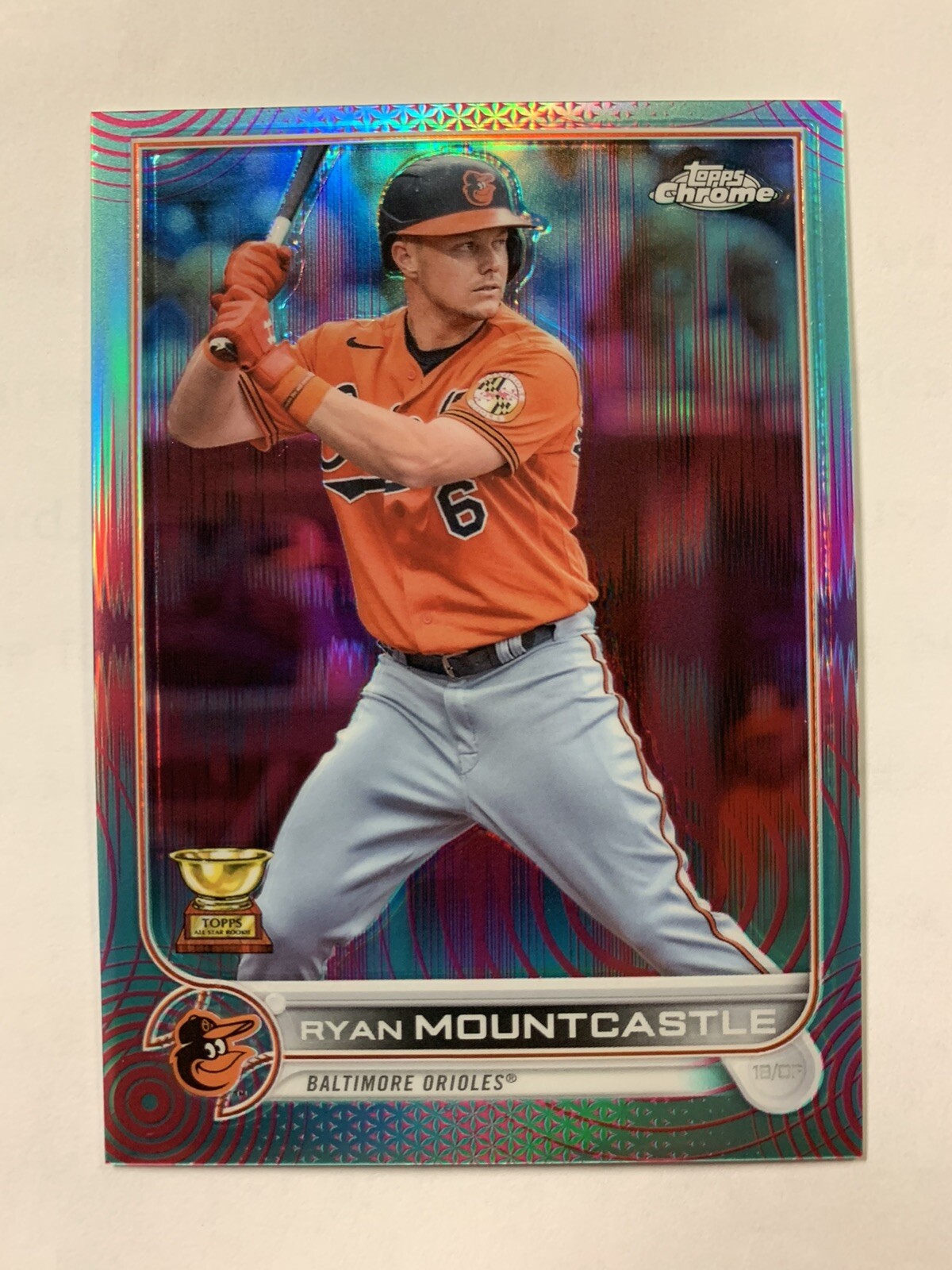 Ryan Mountcastle 2022 Topps Chrome Sonic Aqua/Pink Sonic Refractor /199 ...