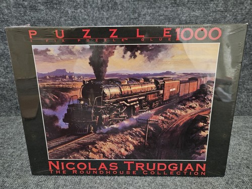 Vintage 1995 Nicolas Trudgian 1000 Piece Puzzle UNION PACIFIC 4-8-8-4 ...