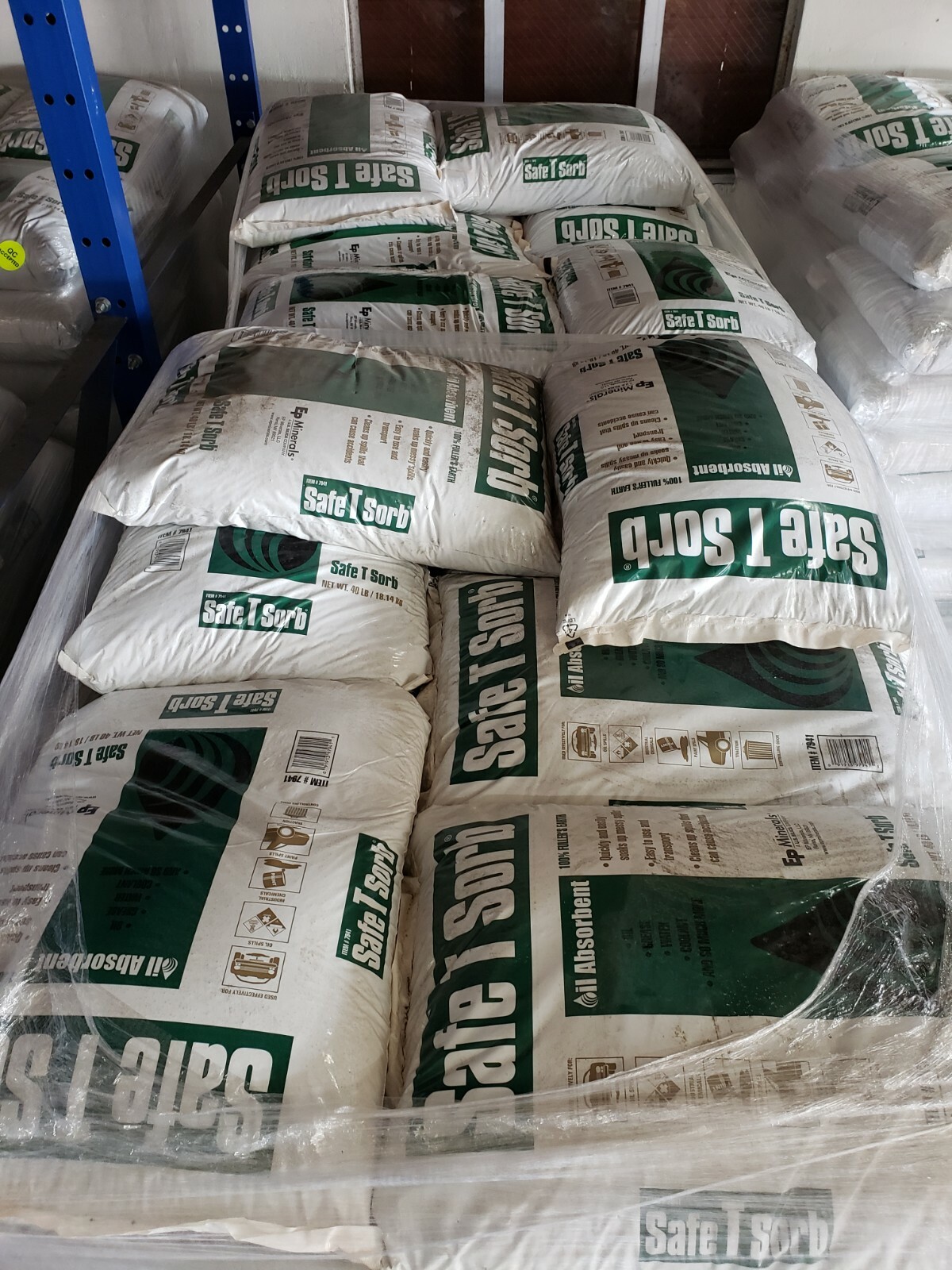 SAFE-T-SORB GREEN, ABSORBING: OIL, PAINT, CHEMICALS 50 X 40lb X 1Pallet ...