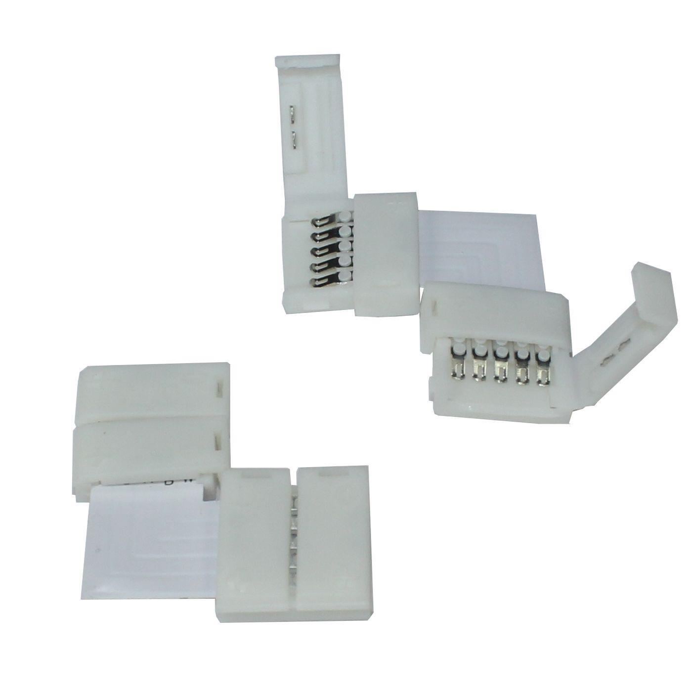 RGBW LED Clip Corner connector for 12mm RGBW LED Strip 17x5mm 90° "L ...