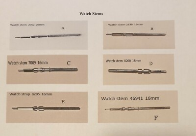 Replacement watch winding stems 6 types fit rolex tudor tag | eBay
