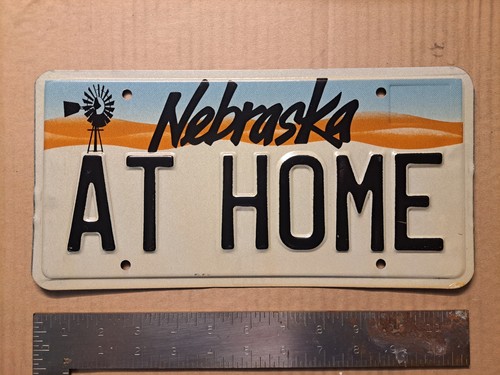 License Plate, Nebraska AT HOME, there's no place like home ...