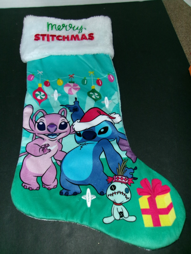 Disney Stitch Merry Stitchmas 18" Christmas Stocking Lilo and Stitch | eBay