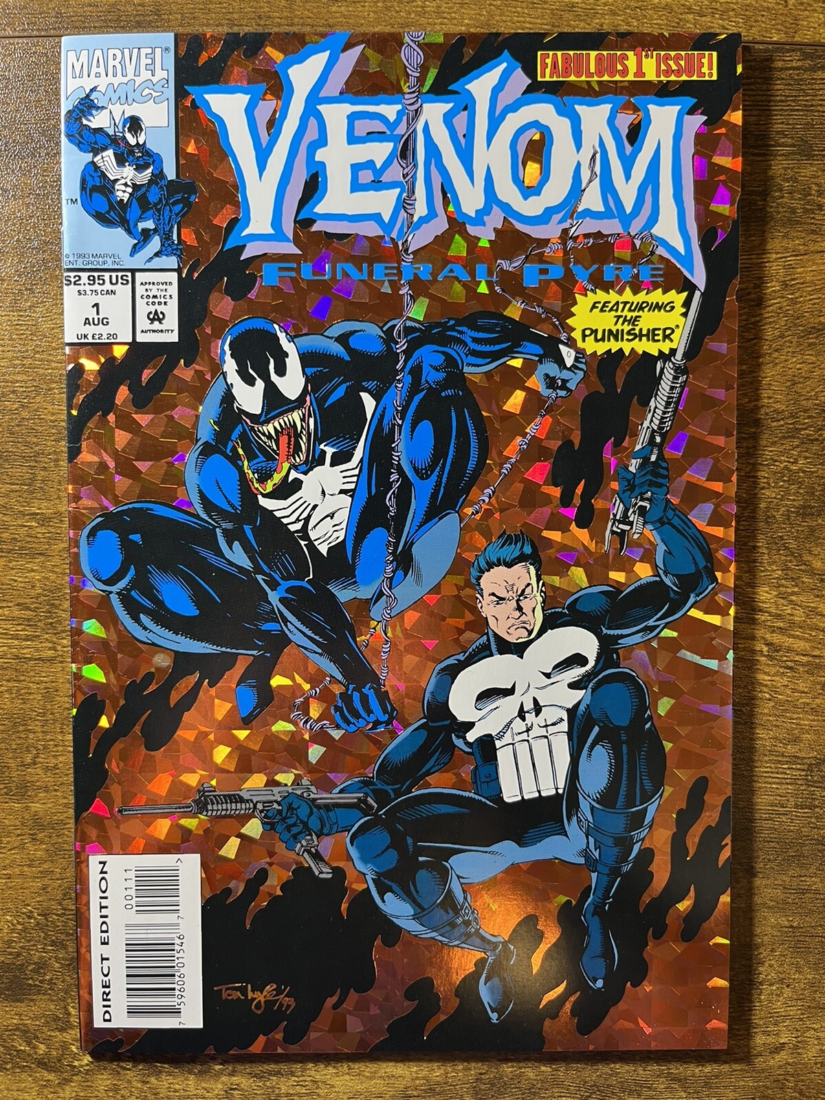 VENOM: FUNERAL PYRE 1 DIRECT EDITION TOM LYLE COVER MARVEL COMICS 1993 ...