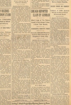 Chicago Reporter 'Jake Lingle' Slain Shot Dead Gangland Style June 10 ...