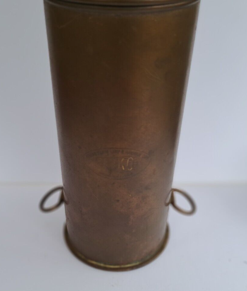 Vintage 1950s Perkins Perko Brass Battery Anchor Light 10.5" Lantern w ...