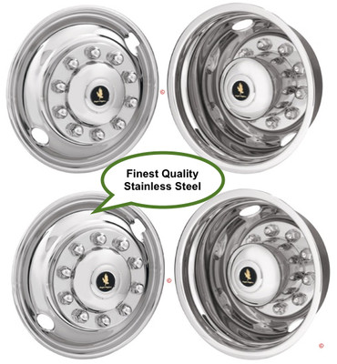 22.5" FORD F650 F750 10 LUG WHEEL SIMULATOR RIM LINERS HUBCAP COVERS ...