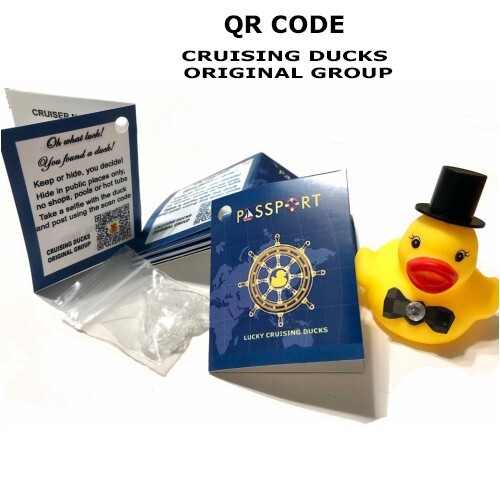 50 CRUISING DUCK PASSPORTS TAGS WHEEL w TIES & QR CODE ORIGINAL GROUP ...