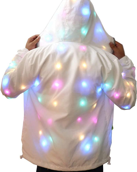 Light Up LED Rainbow Jacket Luminous Festival Rave Pants Outfit ...