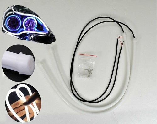 60cm Universal DRL Daytime 6K White LED Strip Waterproof Flexible Fog ...