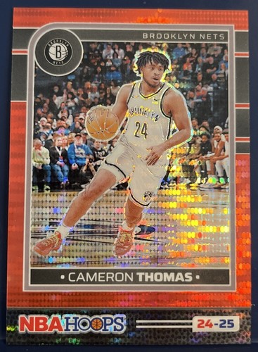 Cameron Thomas 2024-25 Panini NBA Hoops Red Pulsar Card #36 Brooklyn ...