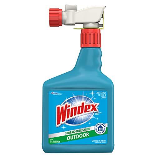 Windex Window, Glass, & Patio Cleaner with Hose Attachment, 32 fl oz ...