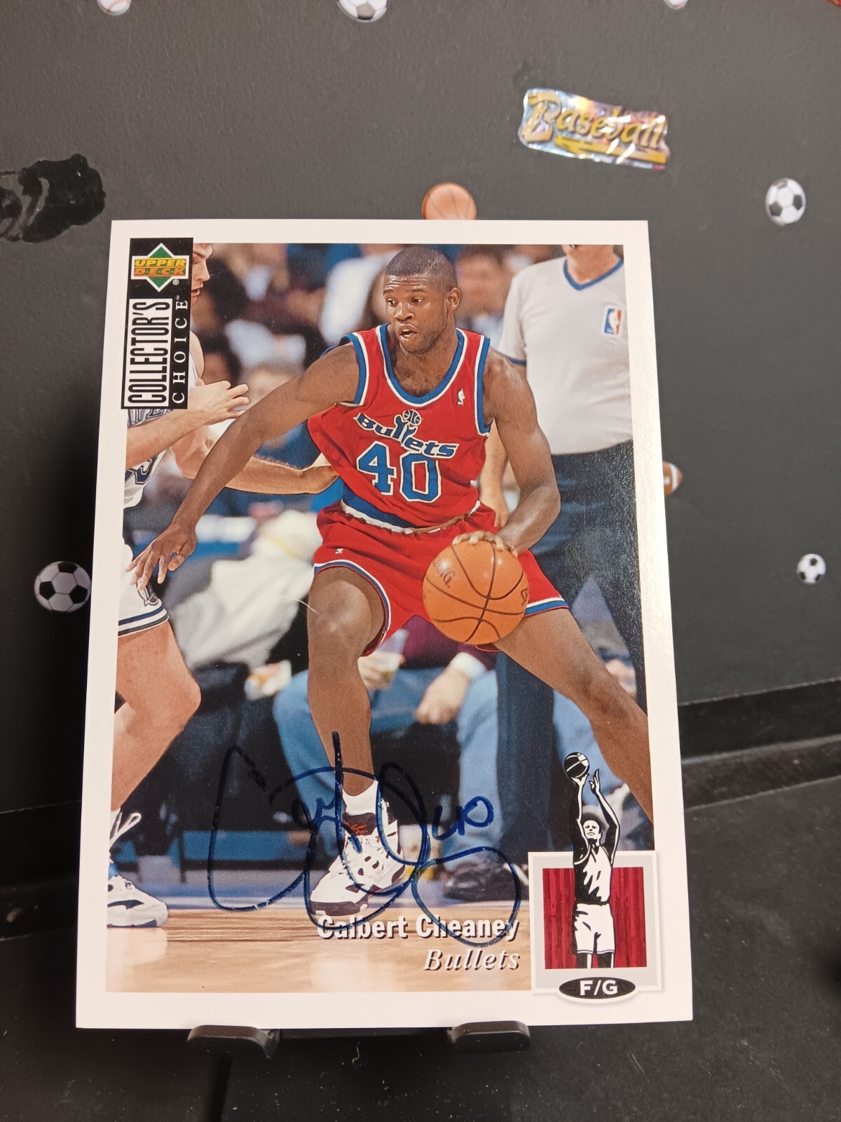 1994 UPPER DECK #40 CLABERT CHEANY NBA BASKETBALL CARD Jumbo Auto No ...