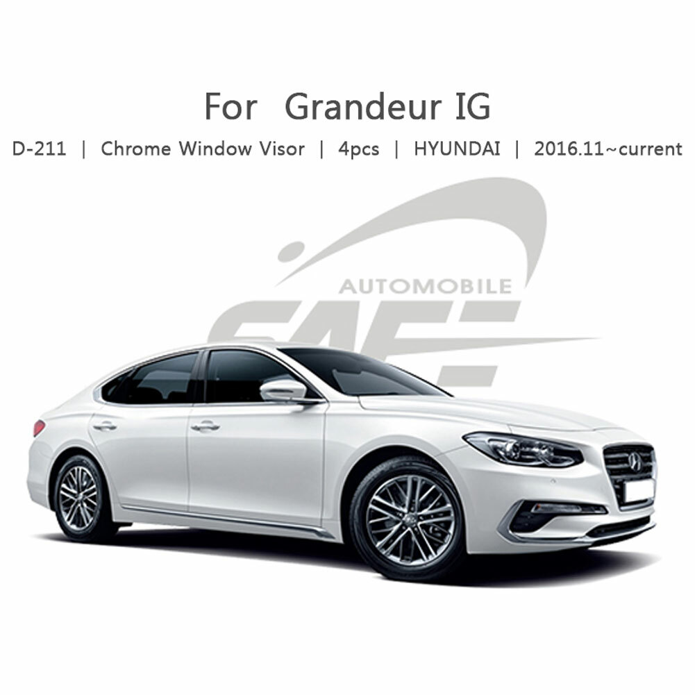 Exterior Chrome Window Sun Visor Cover D-211 for Hyundai Grandeur IG ...