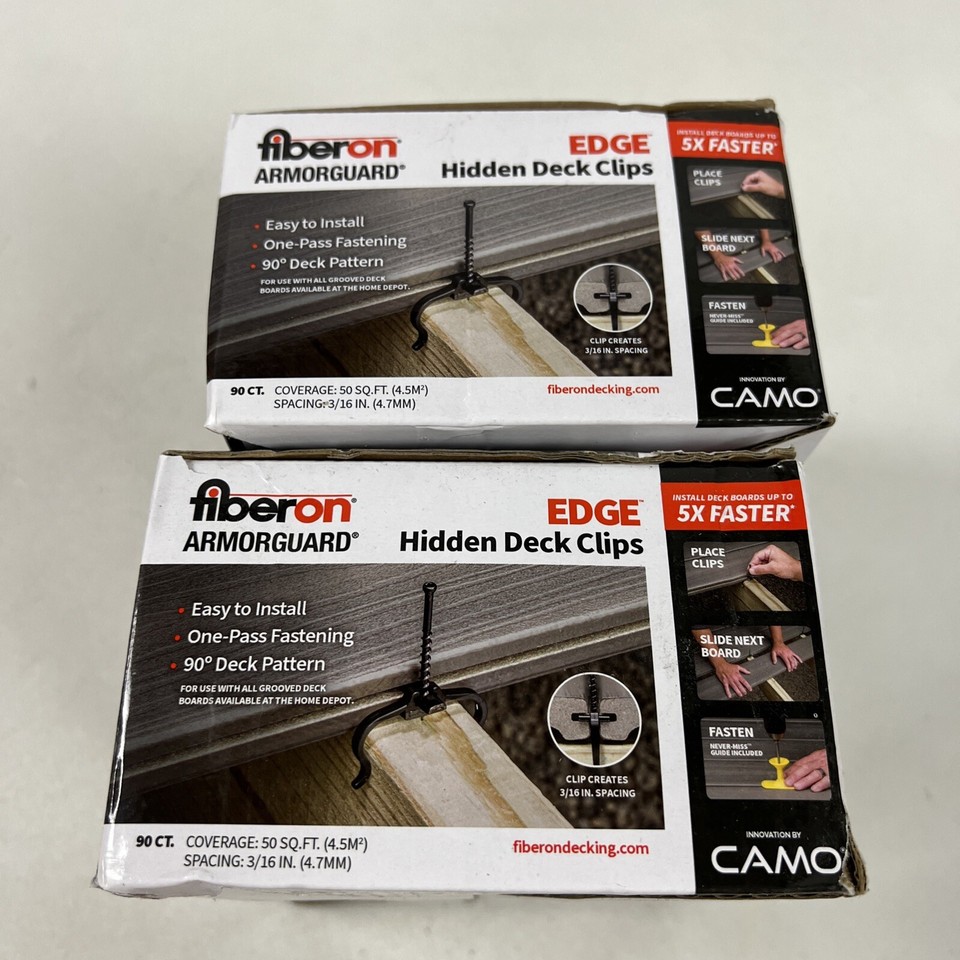 2 Pack - Fiberon ArmorGuard EDGE Hidden Deck Clip - 90-Count ...