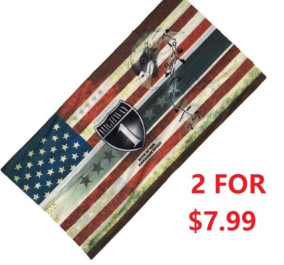 2 pack Multi-use Face Mask Tube Scarf Bandana Head Neck Gaiter Snood ...