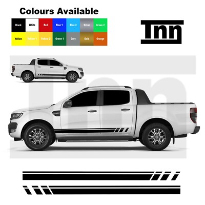 Stickers For Ford Ranger Side Stripe x2 Graphics Decals Vinyl Racing ...