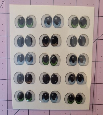 Handmade Resin Eyes - Adhesive Sticker Eyes - Star Accent Eyes for ...