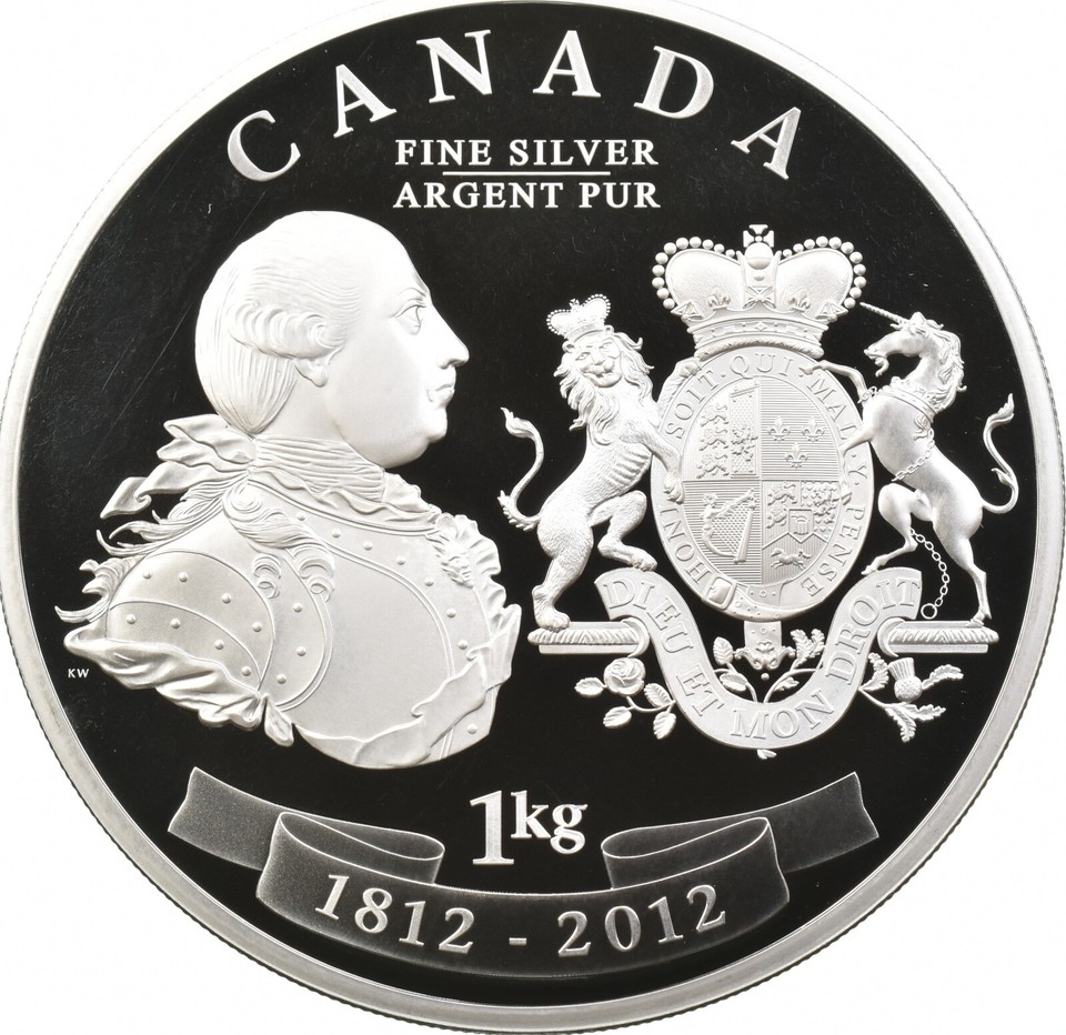 2012 Canada Silver Kilo Coin King George III Peace Medal W/ OGP *3728 ...