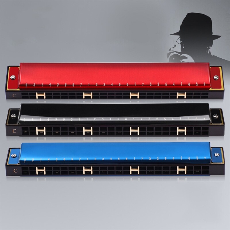 C for Key Harmonica Tremolo Beginner Harmonicas 24 Holes for Musical ...
