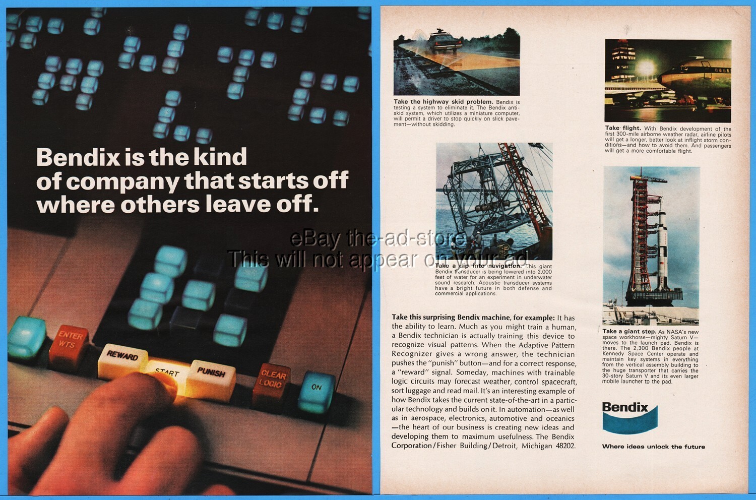 1968 Bendix computer NASA Saturn V Kennedy Space Center launch pad ...