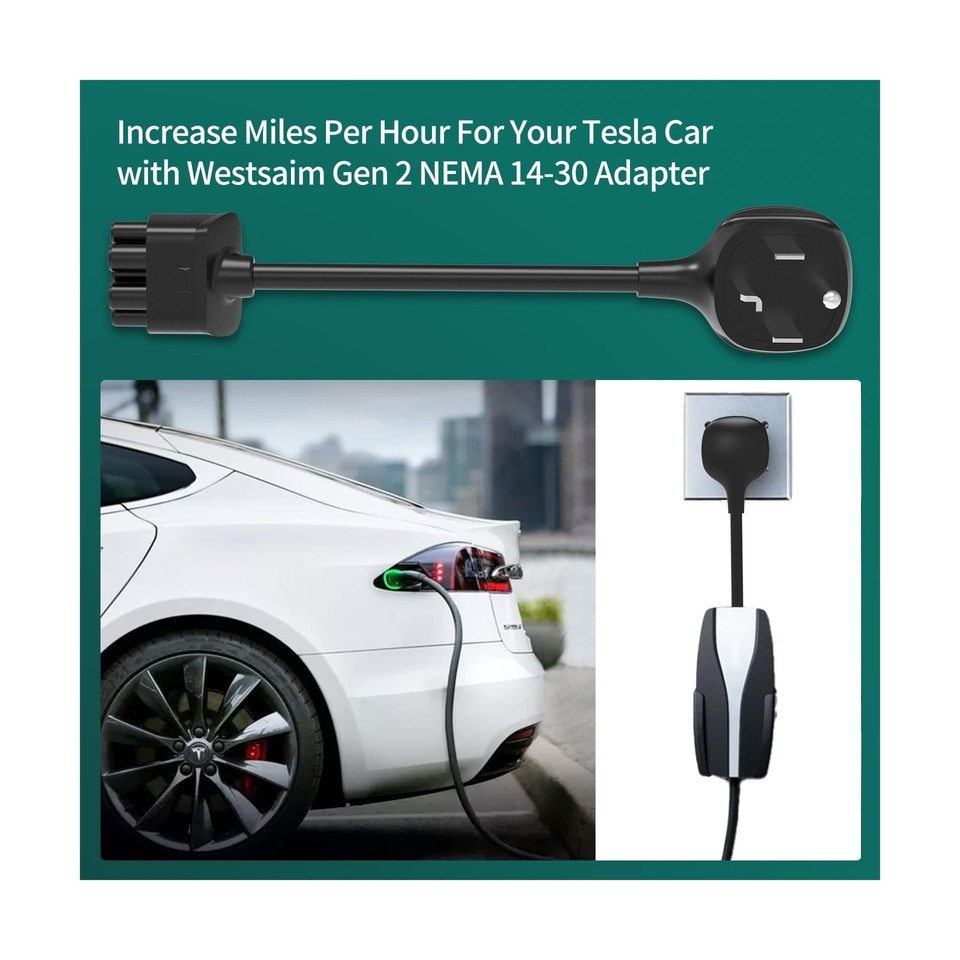 for Tesla NEMA 14-30 Adapter, Tesla Mobile Charger Adapter for Gen ...