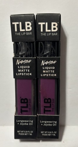 2x TLB The Lip Bar Nonstop Liquid Matte Lipstick 0.24 fl oz Sealed ...