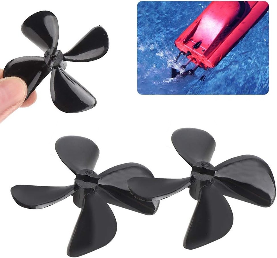 RC Boat Propellers 70mm 4 Blades RC Boat Fishing Ship Propellers High ...