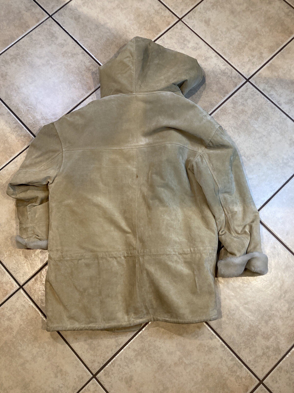 Charles Klein Jacket Genuine Leather Tan Full Sherpa … - Gem