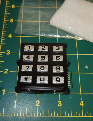 NEW 12-BUTTON 3x4 MATRIX KEYPAD ASSEMBLY KH-712M-9W-4 STAINLESS "A ...