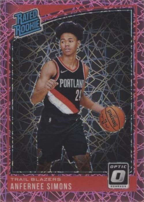 2018-19 Panini Donruss Optic - Rated Rookie Anfernee Simons #186 Pink ...