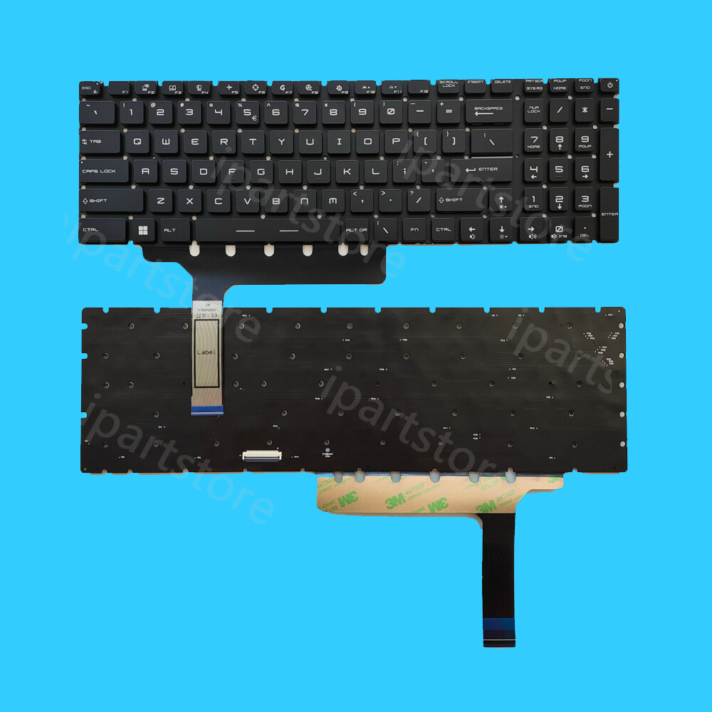New for MSI Raider GE76 GP76 10UE 10UG 10UH 11UE MS-17K3 Per-Key RGB US ...