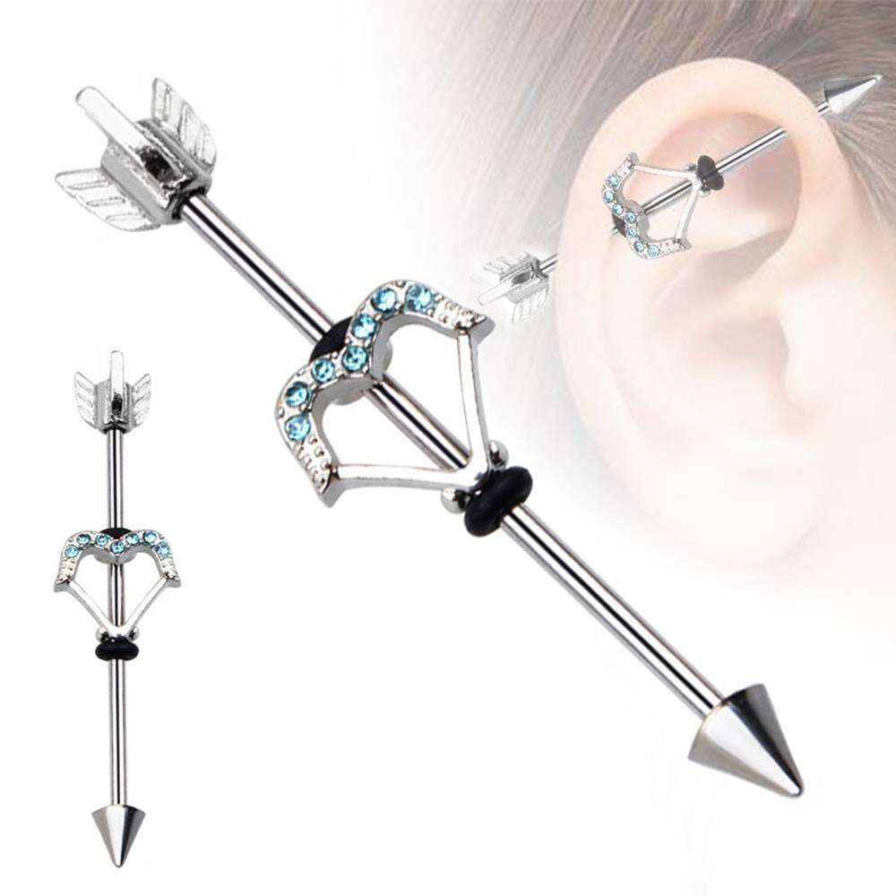 Industrial Piercing Arrow 14k Gold Industrial Bar Arrow New Arrivals