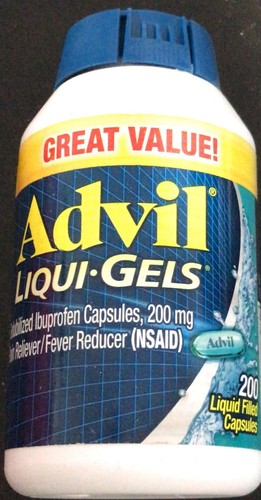 Advil Liqui-Gels Ibuprofen, 200 Mg Liquid Filled Capsules 200 Ct EXP 09 ...