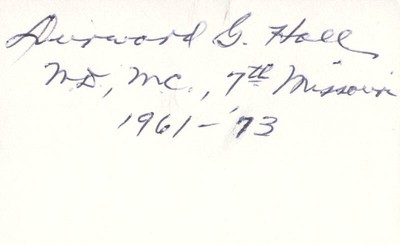 DURWARD G. HALL - SIGNATURE(S) | eBay