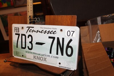 2018 Tennessee License Plate Knox County 7D3-7N6 | eBay