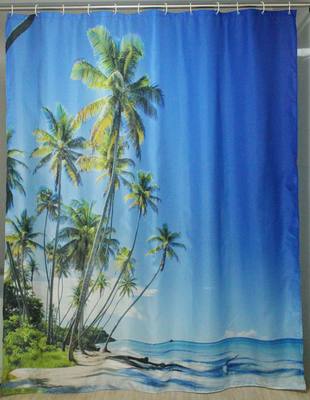 Tropical Beach FABRIC SHOWER CURTAIN, | eBay