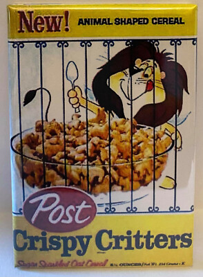Crispy Critters MAGNET 2" x 3" Vintage Cereal Box Refrigerator or ...