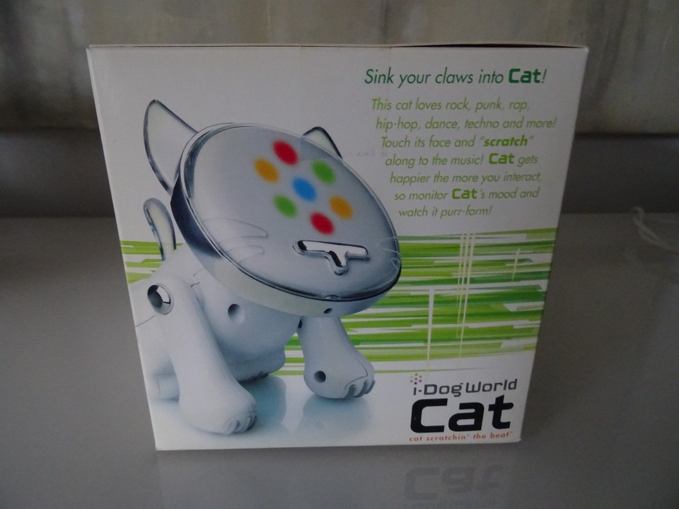 Hasbro Tiger i-Cat Interactive Robot Toy MP3 Speaker White, Vintage ...